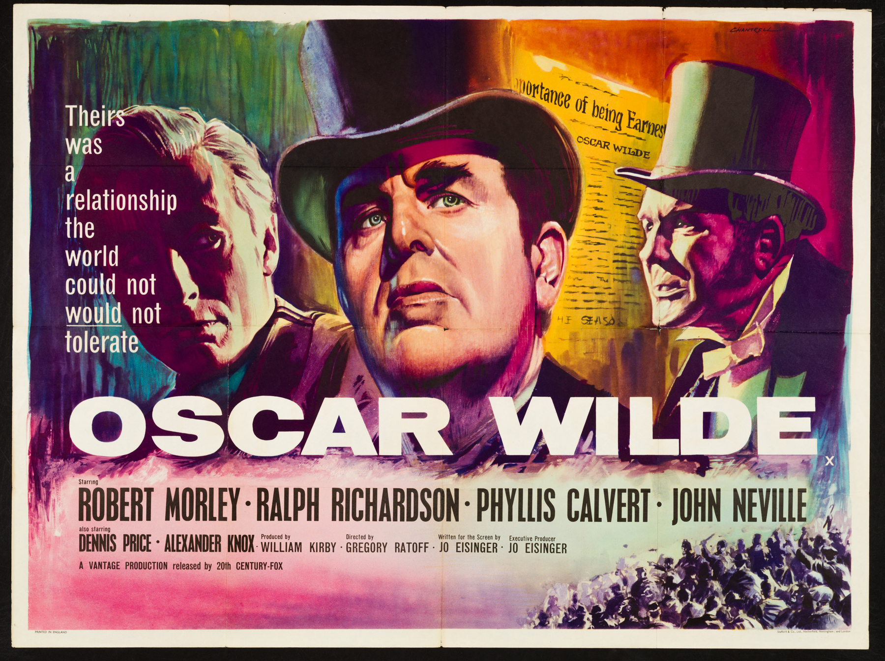 OSCAR WILDE (1960) Original UK Quad Film Poster | Picture Palace Movie ...