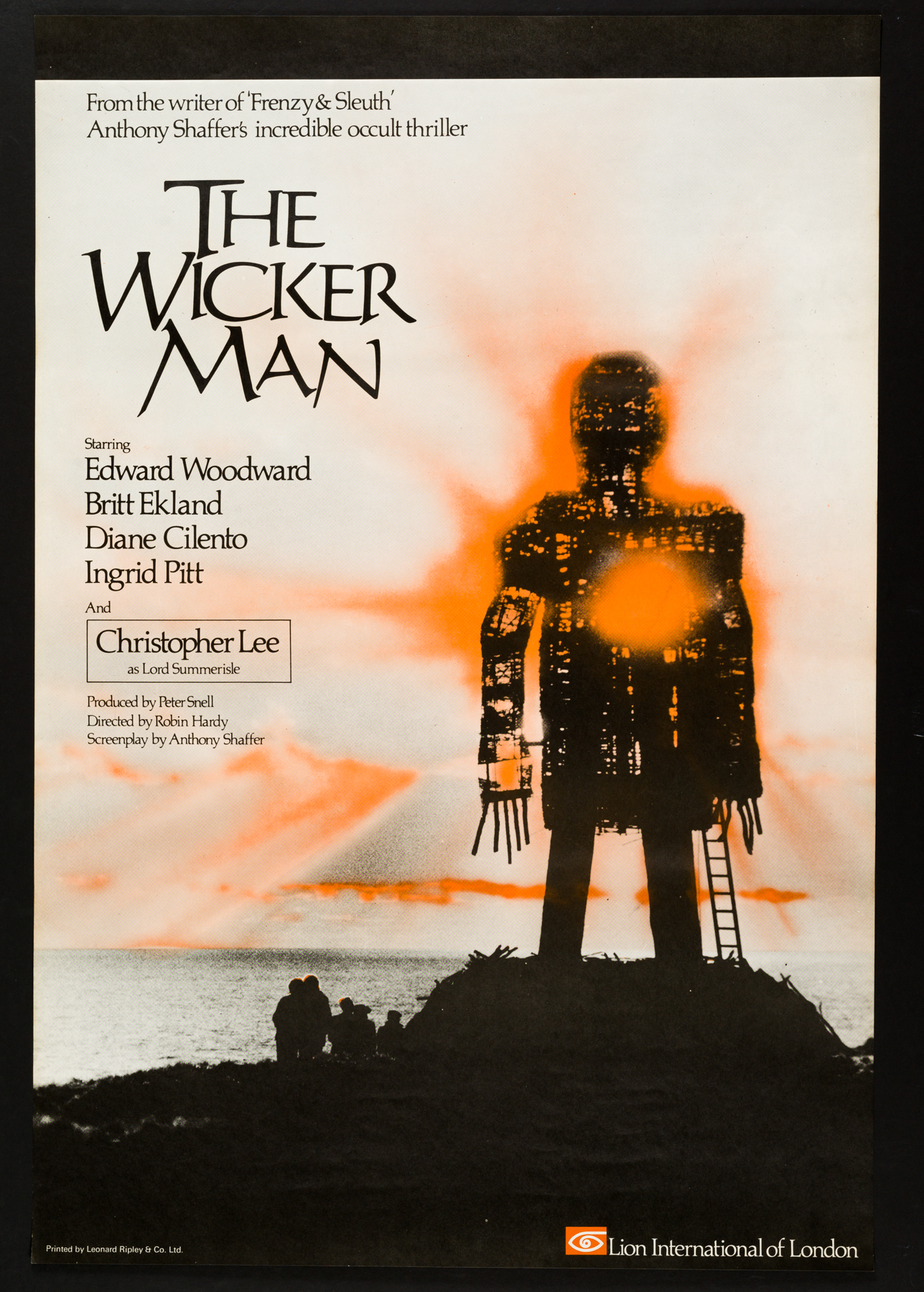 The Wicker Man 1973 Original Vintage Uk One Sheet Film Poster Picture Palace Movie Posters