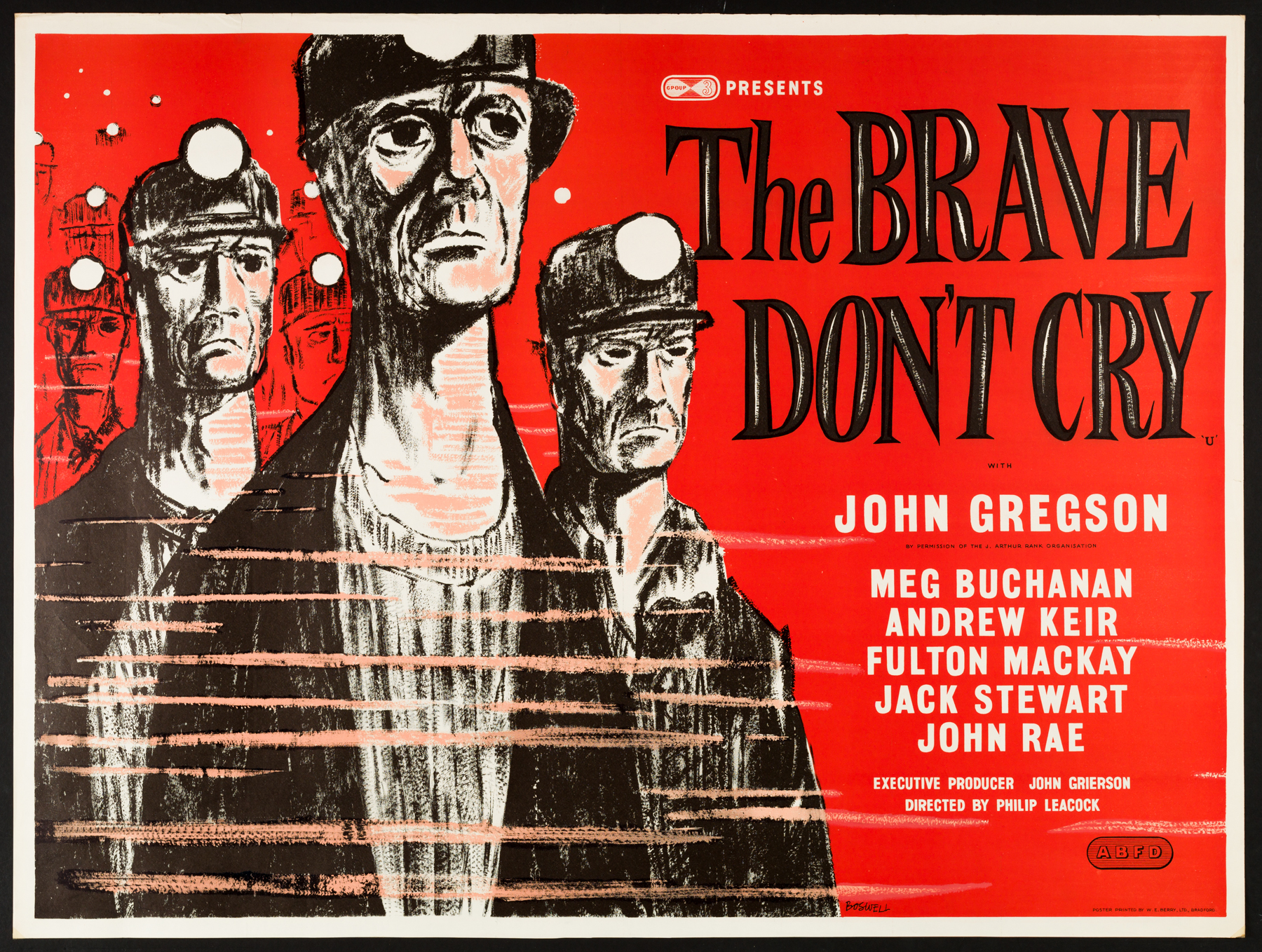 THE BRAVE DON'T CRY (1952) Original Vintage UK Quad Film Poster ...