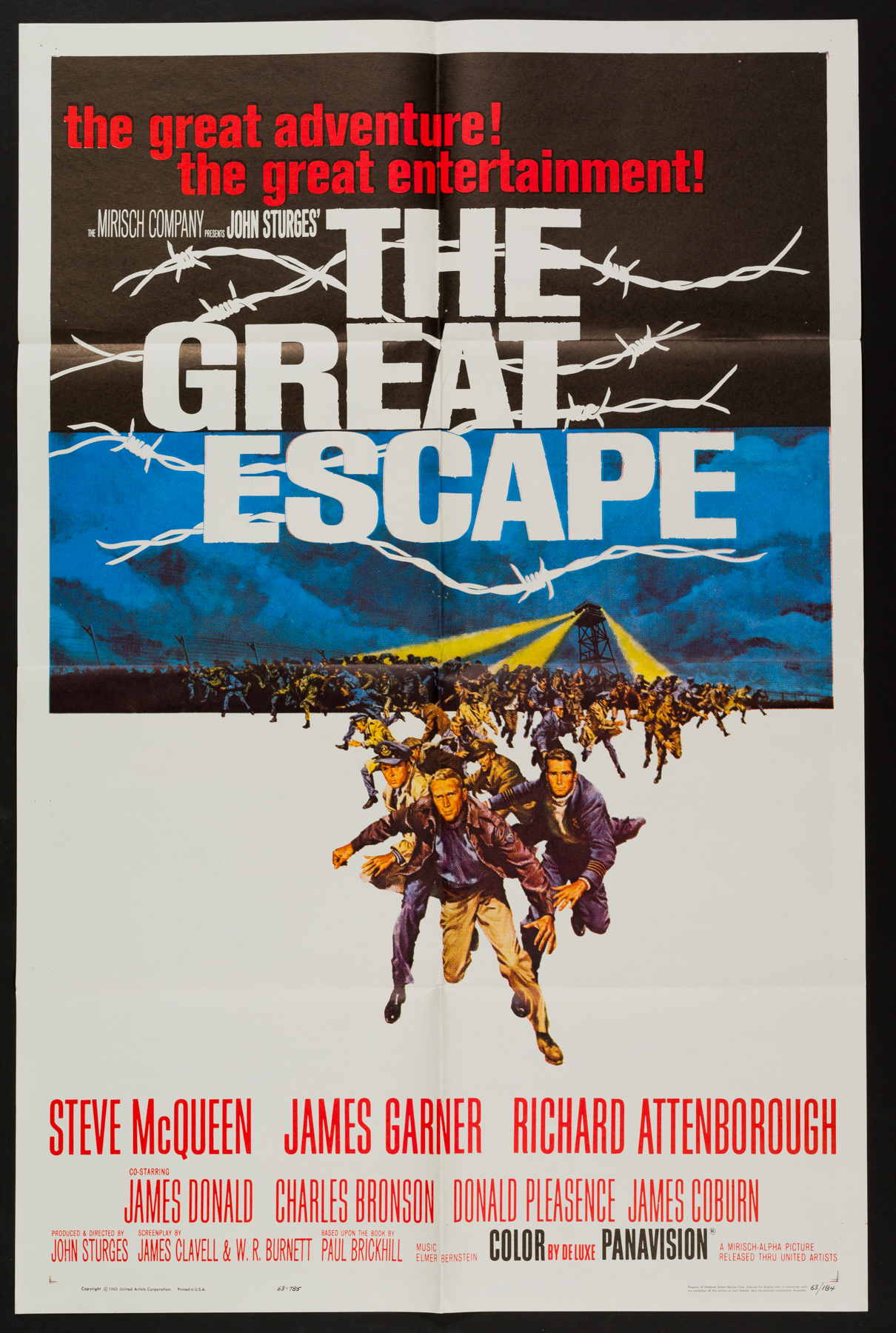 THE GREAT ESCAPE (1963) Original Vintage Steve McQueen US One Sheet ...