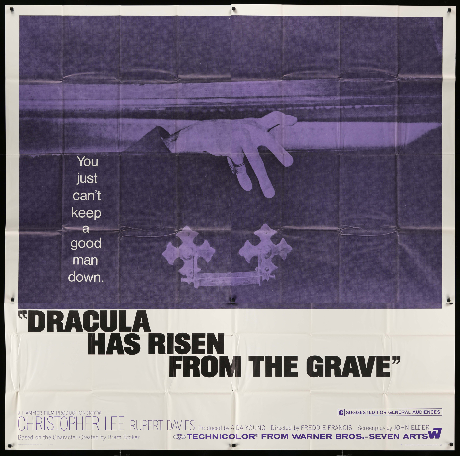 Dracula Has Risen From The Grave 1968 Hammer Horror Us 6 Sheet Film