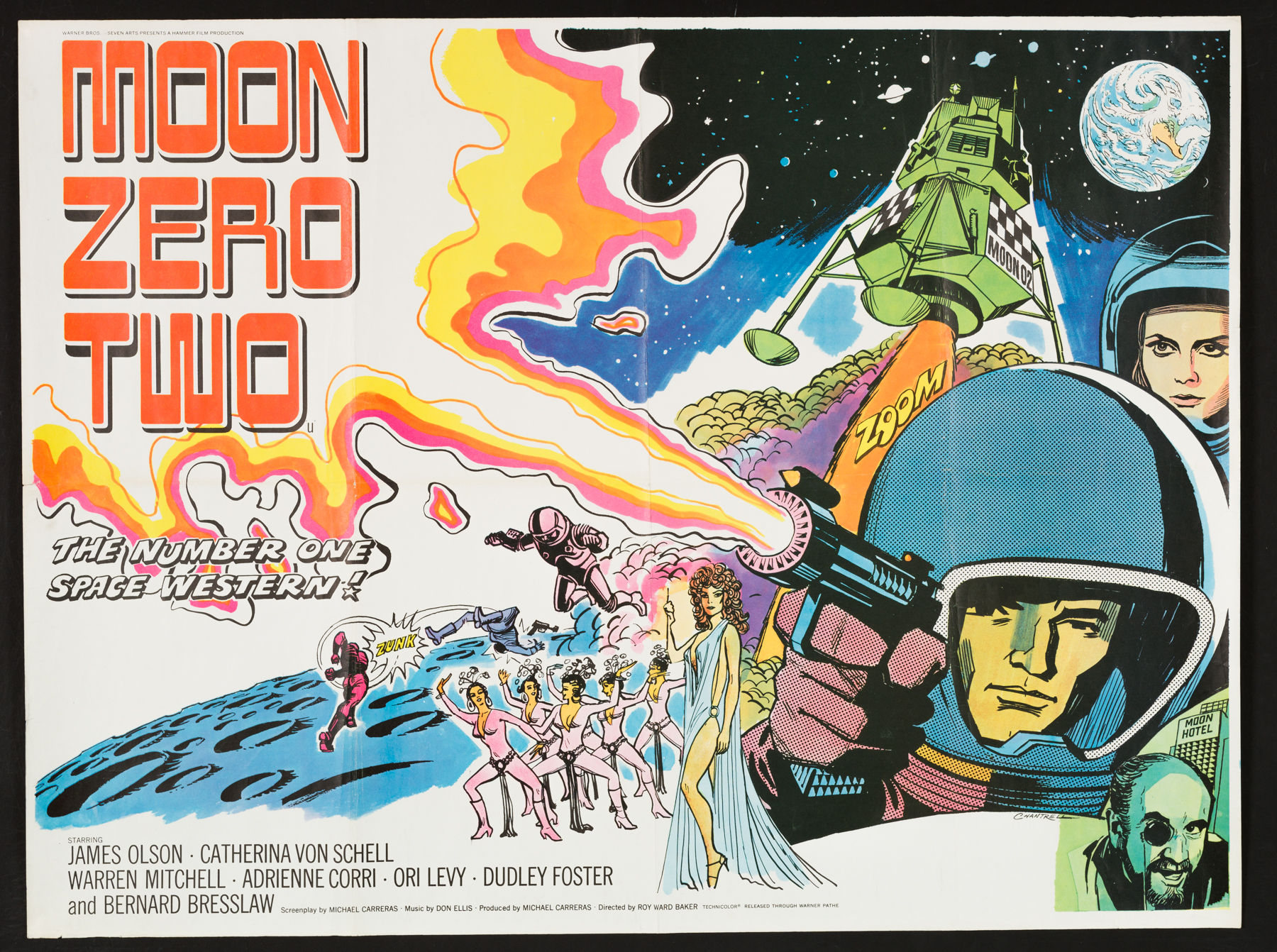 MOON ZERO TWO (1969) Original Vintage Hammer Horror UK Quad Film Movie ...