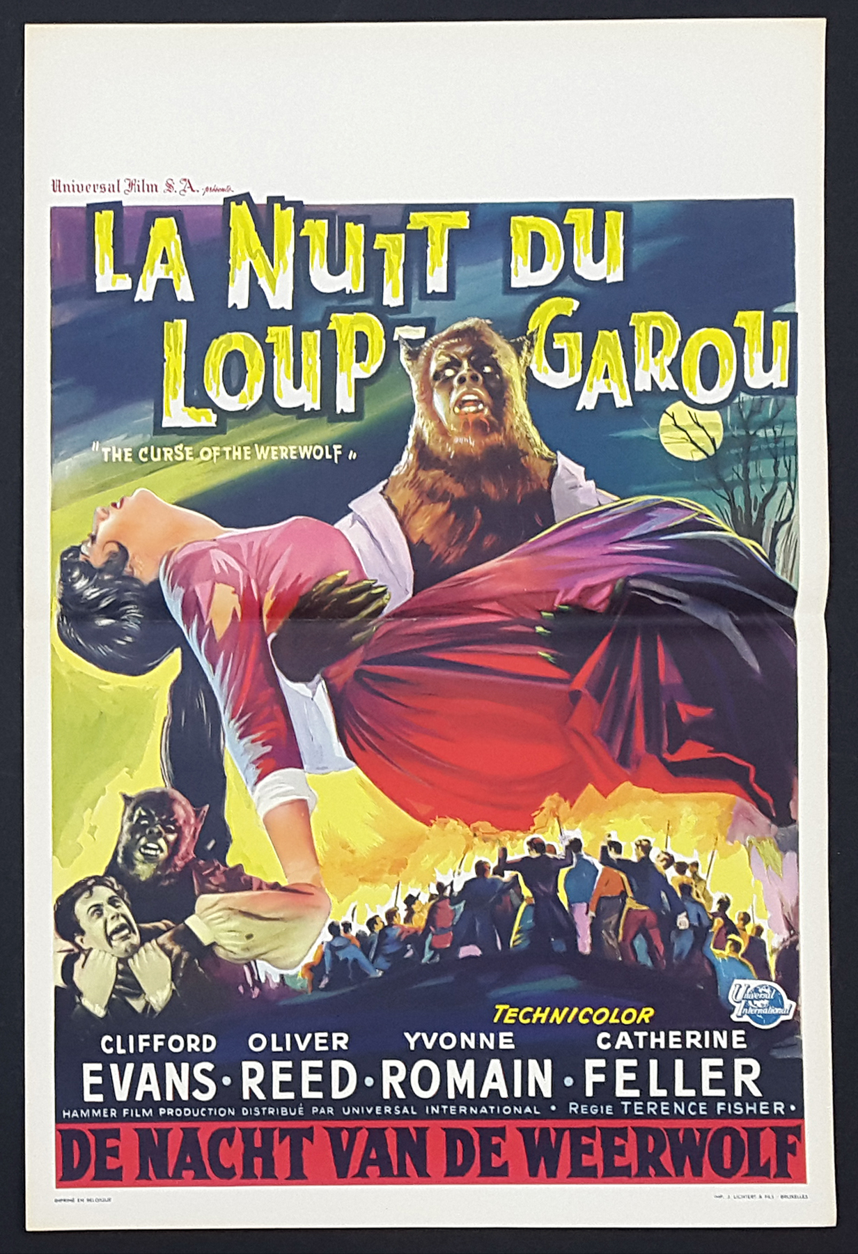 THE CURSE OF THE WEREWOLF (1960) Orignal Vintage Hammer Horror Belgian ...