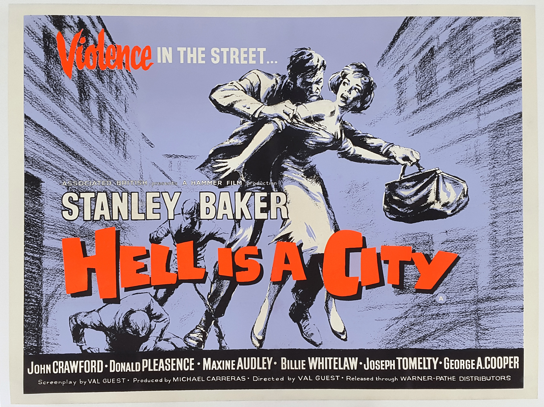 HELL IS A CITY (1960) Original Vintage Hammer Horror UK Quad Film ...