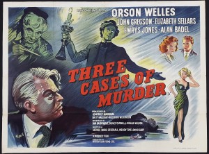 THREE CASES OF MURDER (1955) Original Vintage Orson Wells UK Quad Film ...