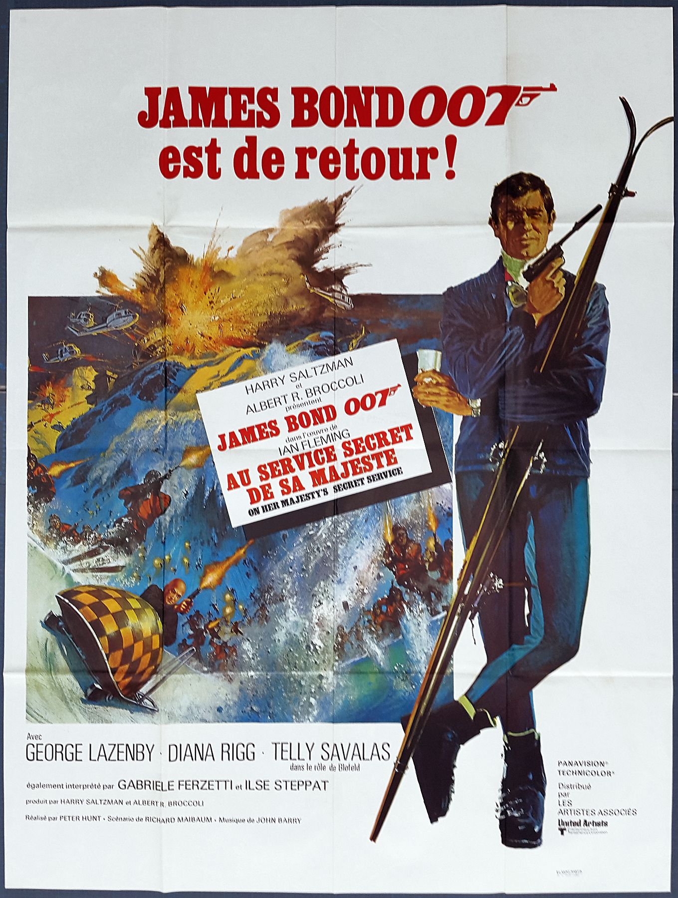 ON HER MAJESTY'S SECRET SERVICE (1970) Original Vintage French Grande ...