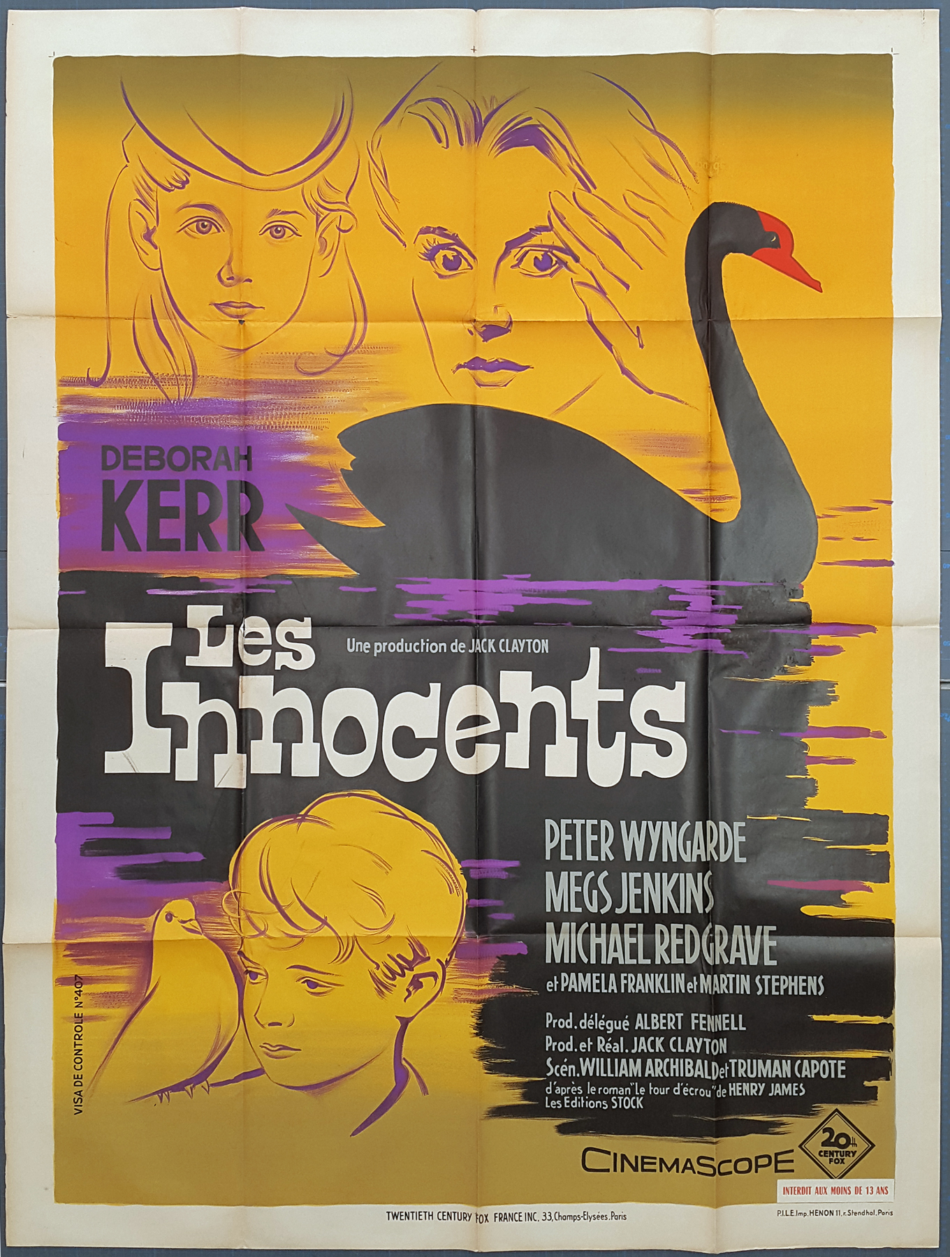 The Innocents 1961 Original Vintage French Grande Film Movie Poster Picture Palace Movie Posters