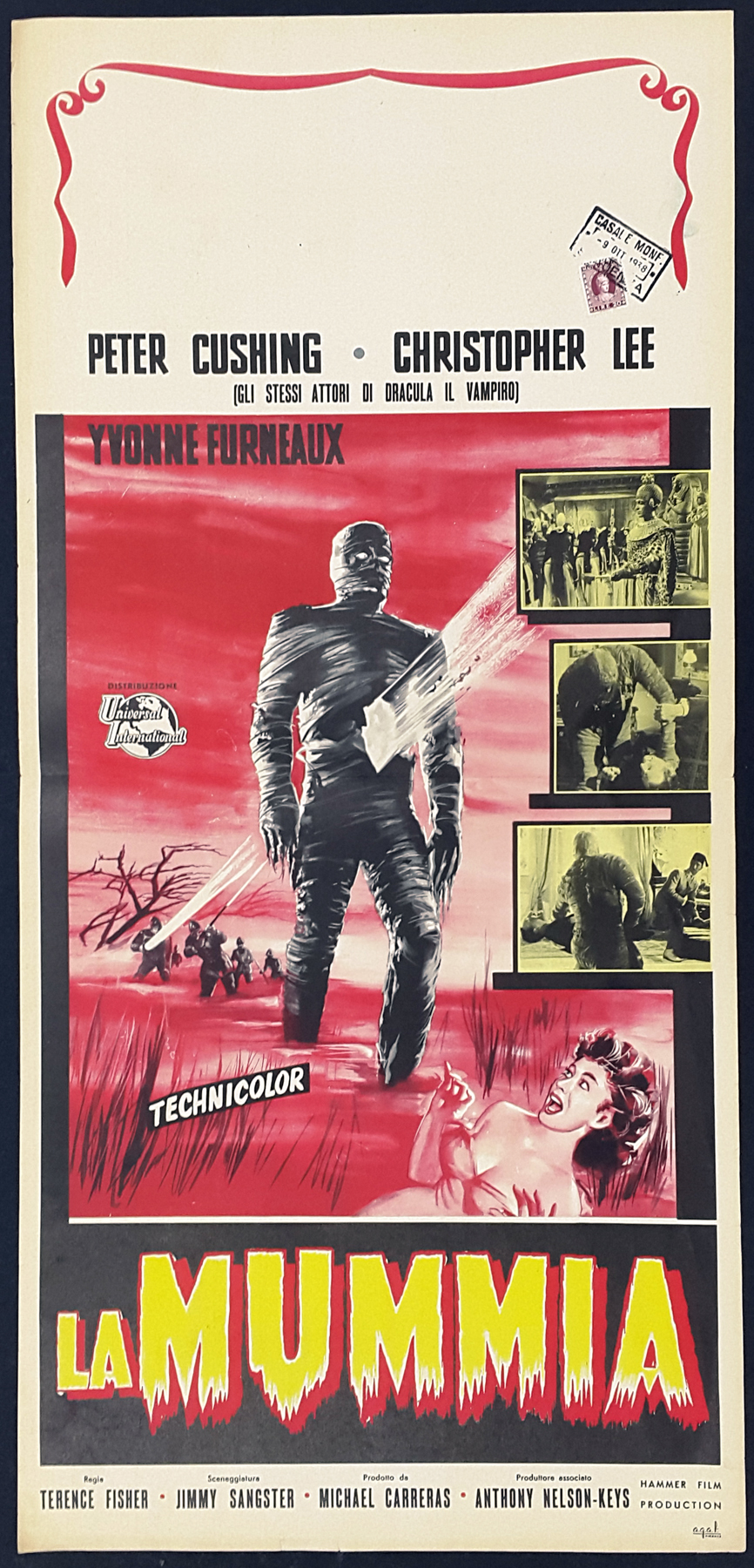 THE MUMMY (1959) Original Vintage Hammer Horror Film Movie Poster ...