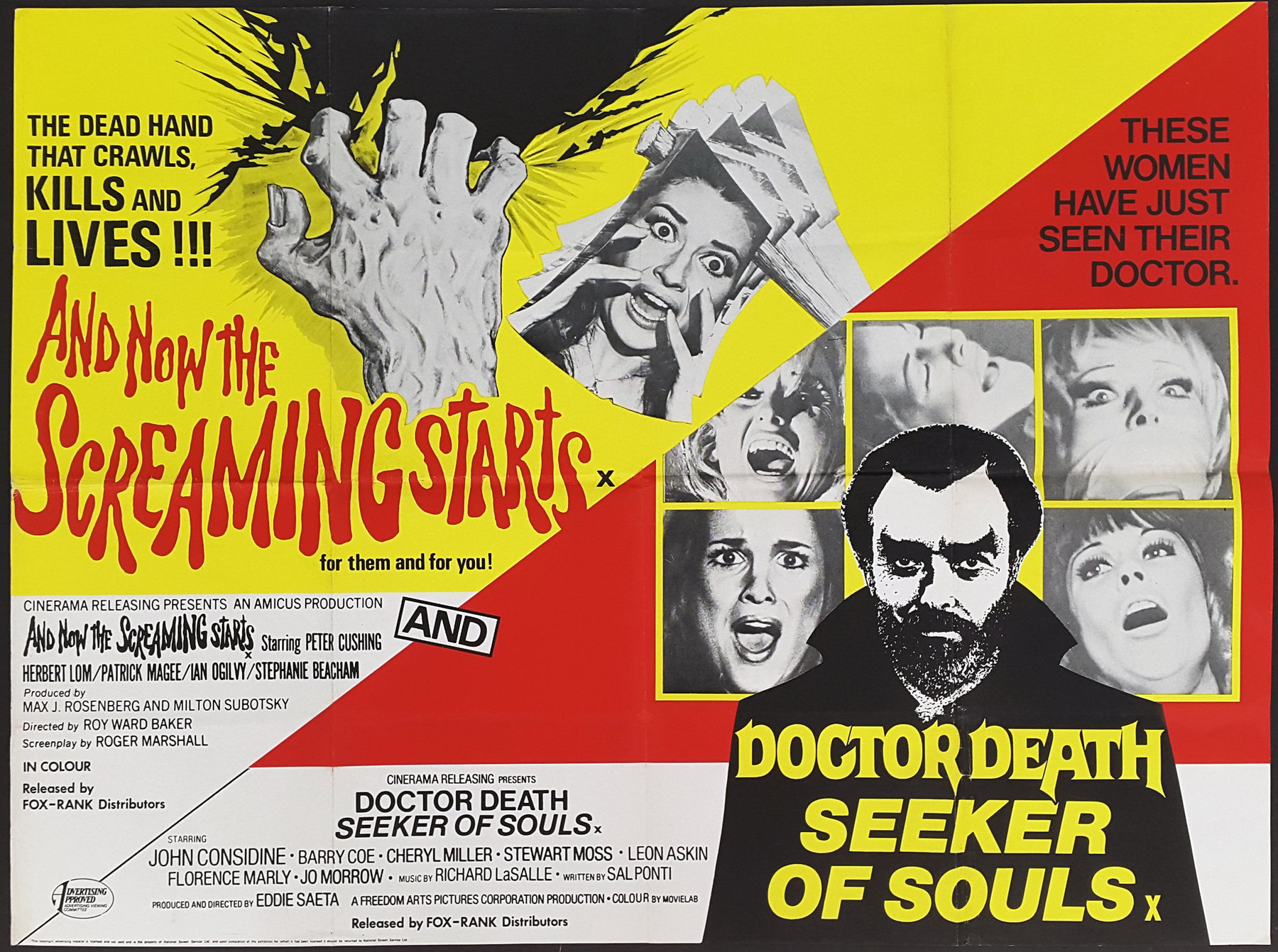 AND NOW THE SCREAMING STARTS / DR DEATH SEEKER OF SOULS (1973 ...