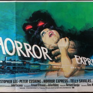 HORROR EXPRESS (1972) Original Vintage Christopher Lee Peter Cushing UK Quad Film Movie Poster ...