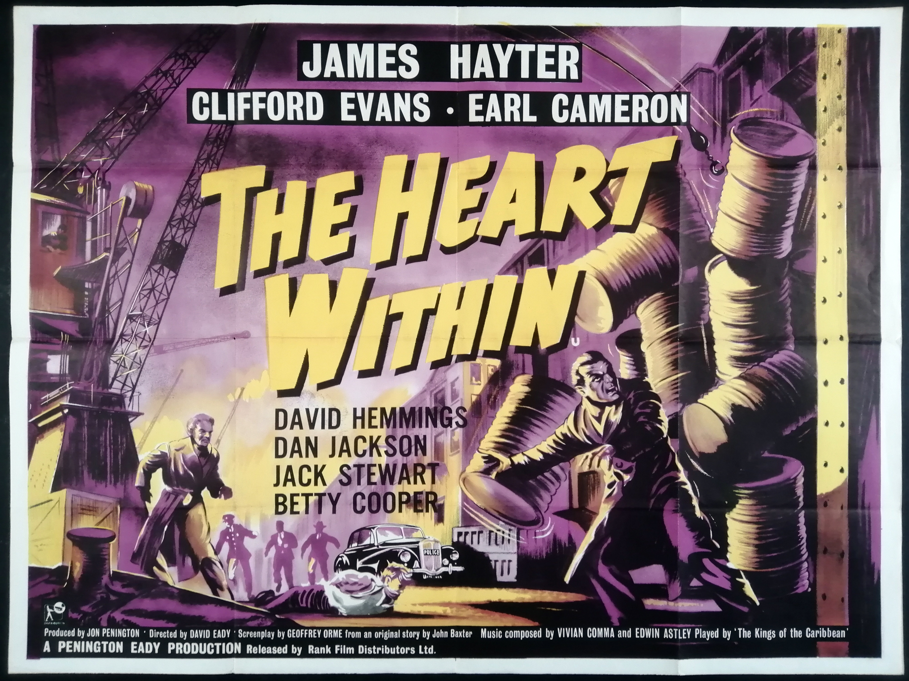 THE HEART WITHIN (1957) Original Vintage UK Quad Film Movie Poster ...