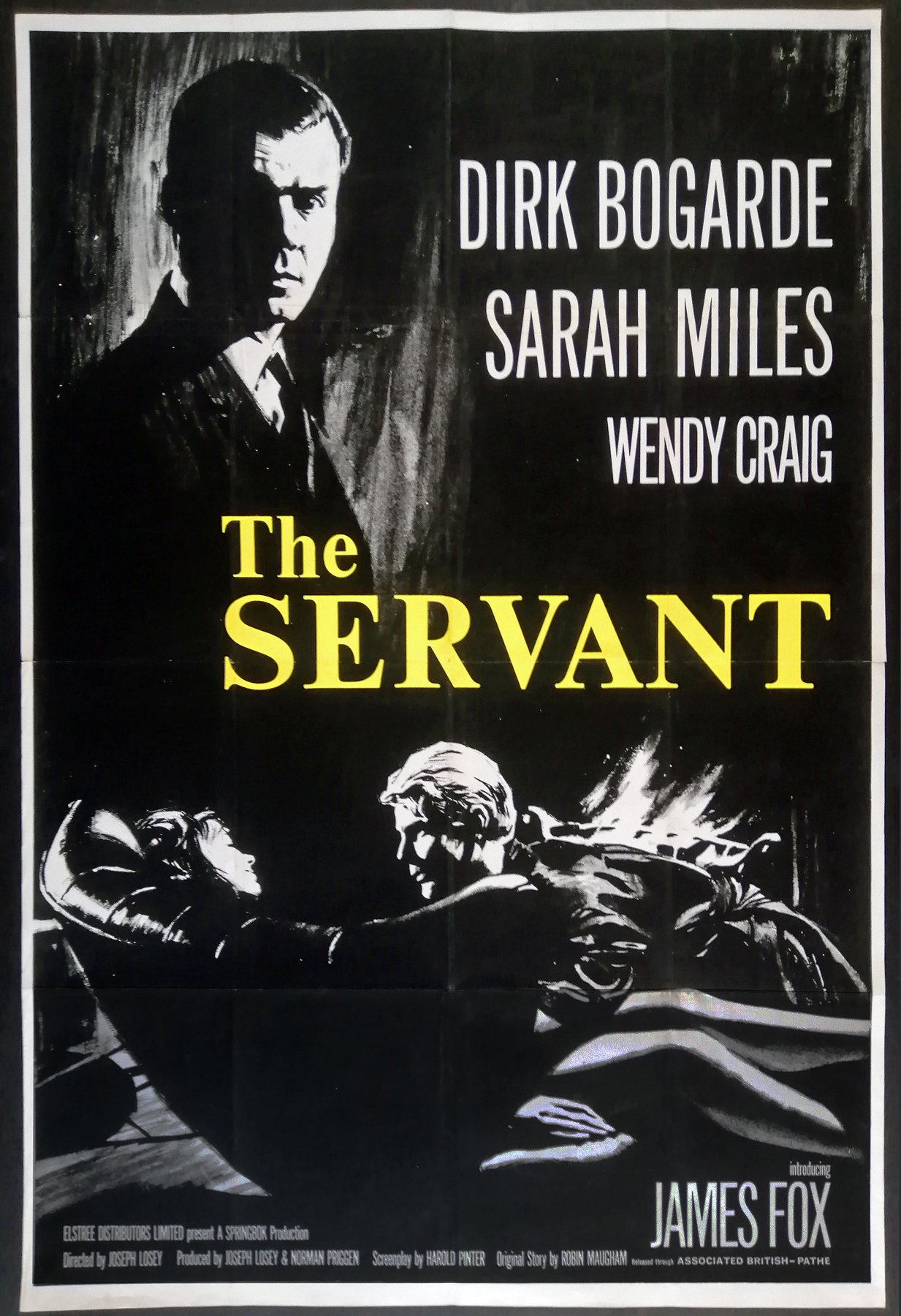 THE SERVANT (1963) Original Vintage UK One Sheet Film Movie Poster ...