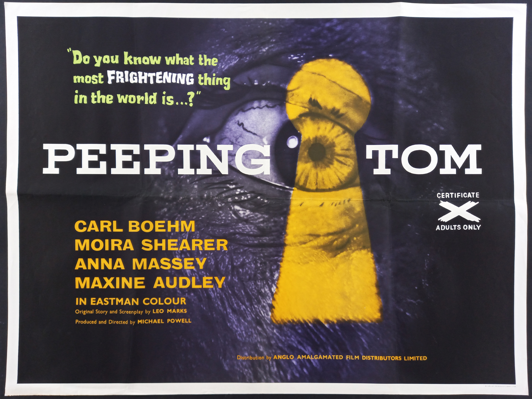 Peeping Tom Uk Quad Poster Picture Palace Movie Posters